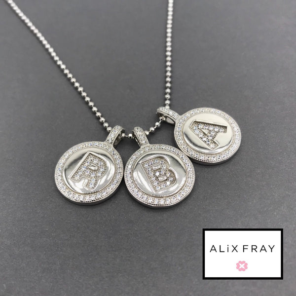 Circle Initial Charm Necklace – ALiX FRAY
